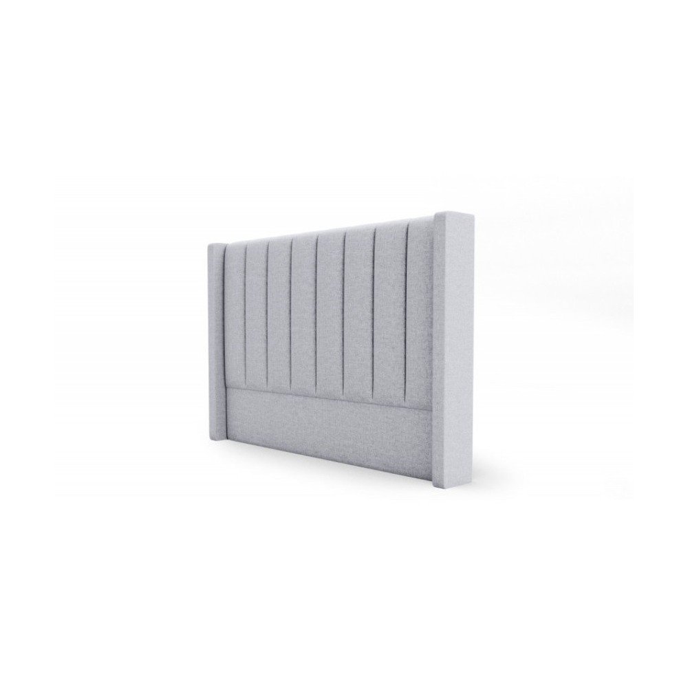 Kuali - Cabecera king estilo moderno tela gris claro