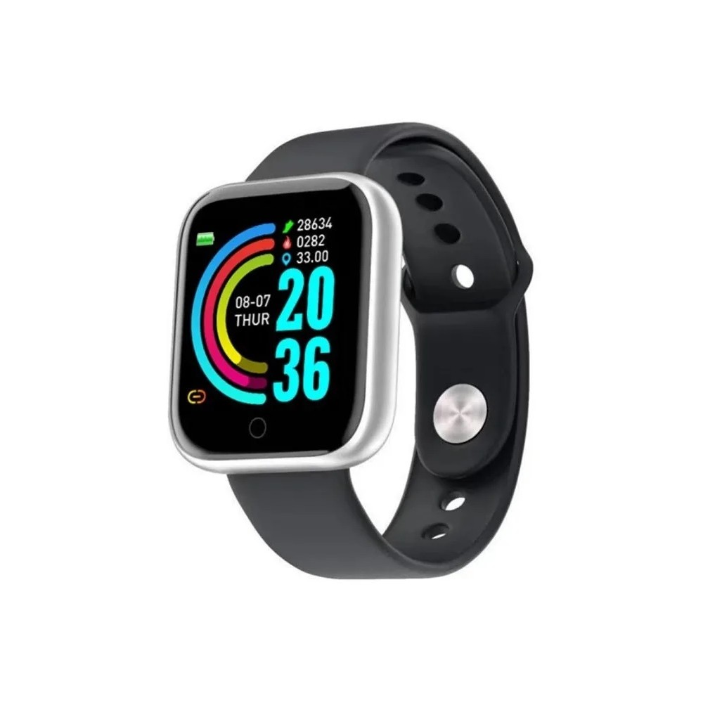 Reloj Inteligente Y68 Color Negro Deportivo Impermeable
