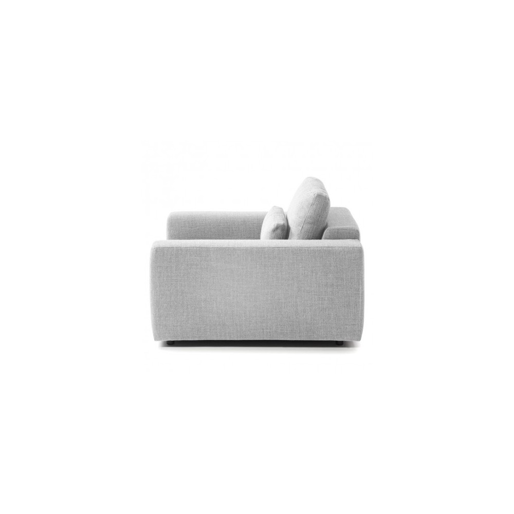 Rease - Sillón individual estilo moderno en tela color gris claro