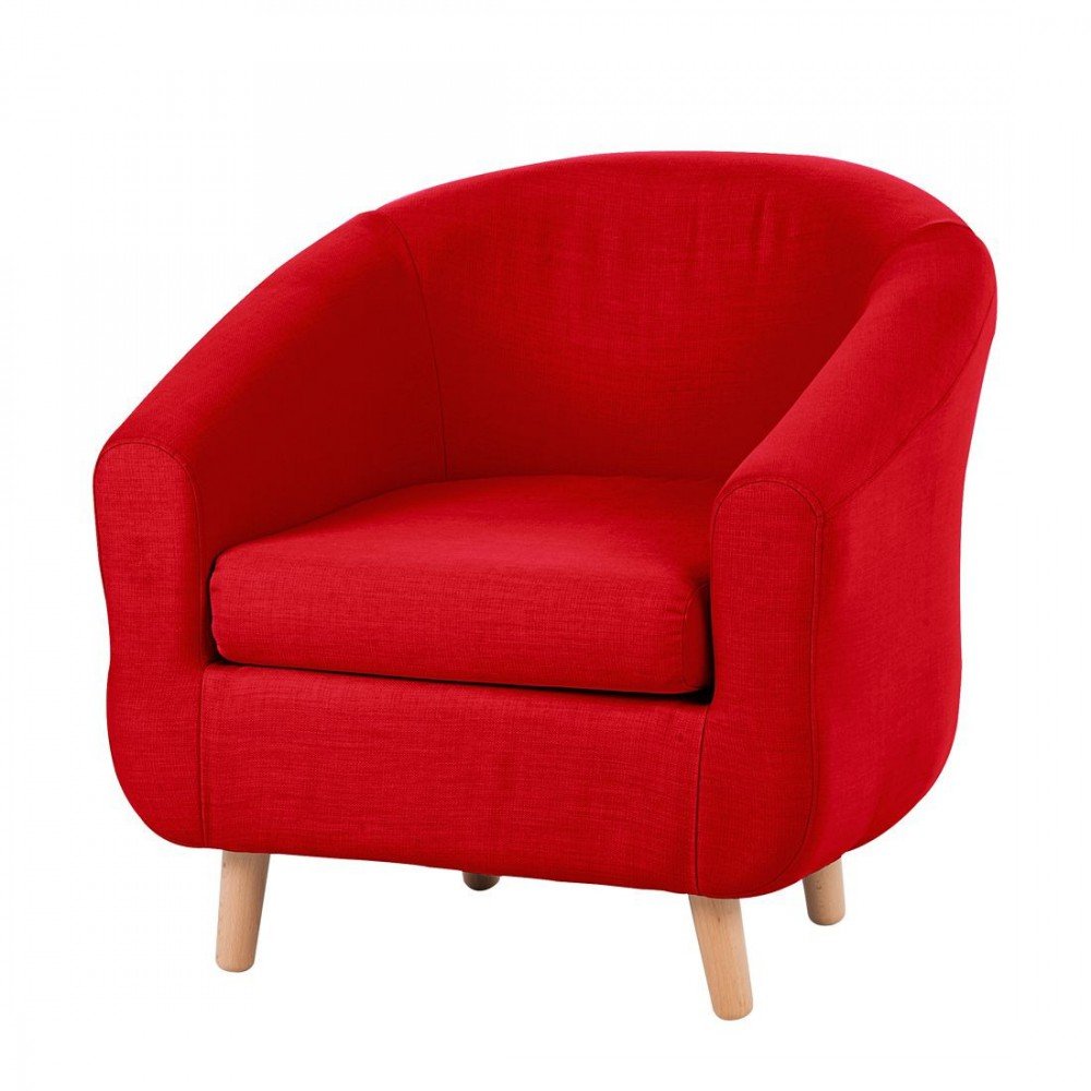 Crack - Sillón estilo moderno con tela color rojo