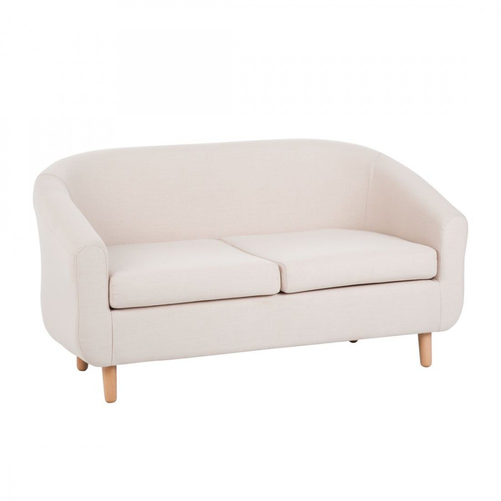 Crack - Loveseat estilo moderno con tela color blanco