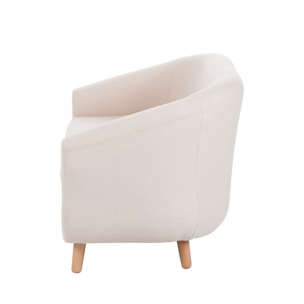 Crack - Loveseat estilo moderno con tela color blanco