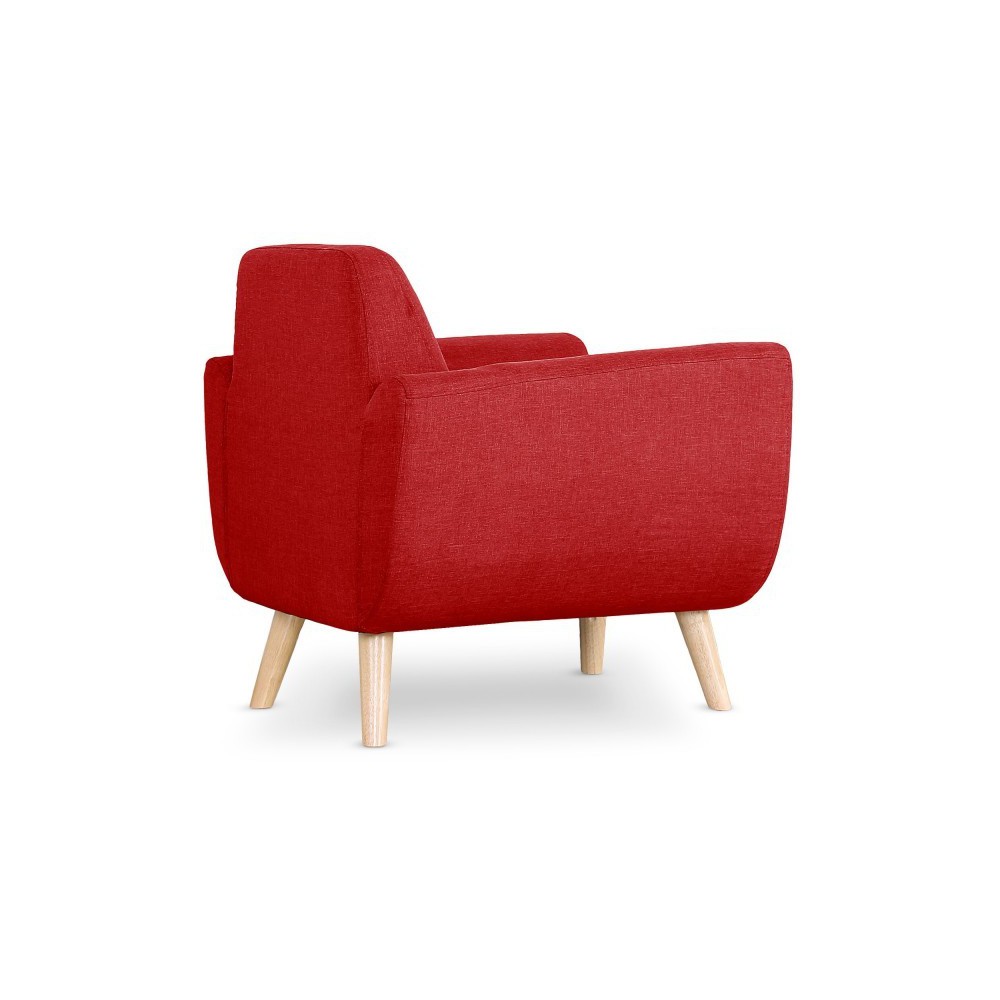 Prado - Sillón estilo moderno en tela color rojo