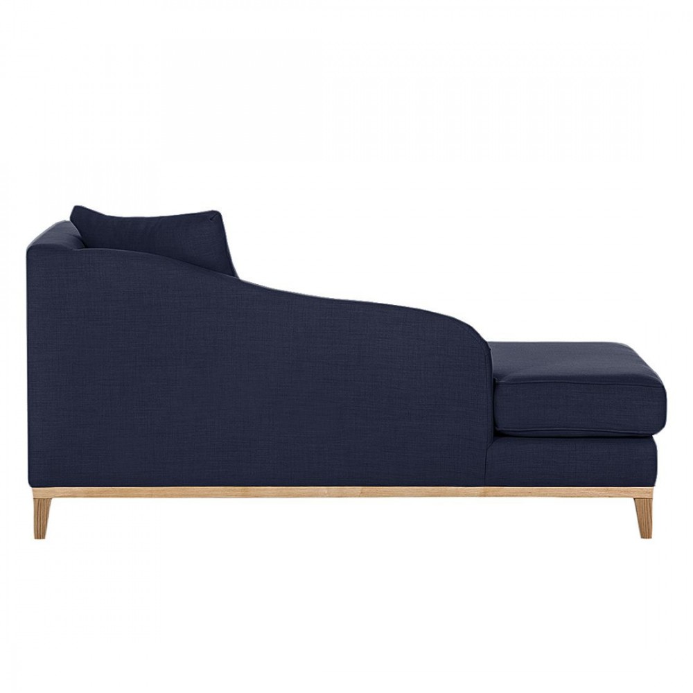 Dilem - Chaise longue en tela color azul marino