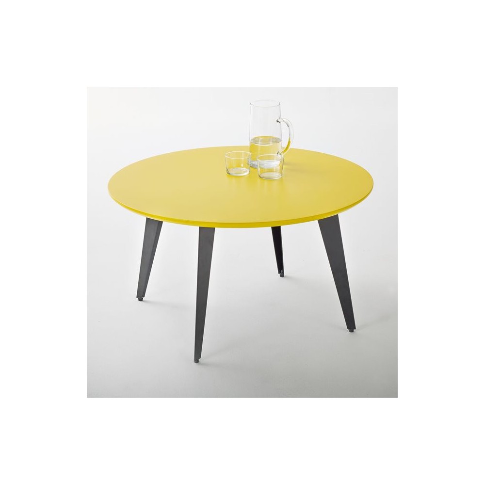 Duchesse [Yellow] - Mesa de centro redonda estilo vintage