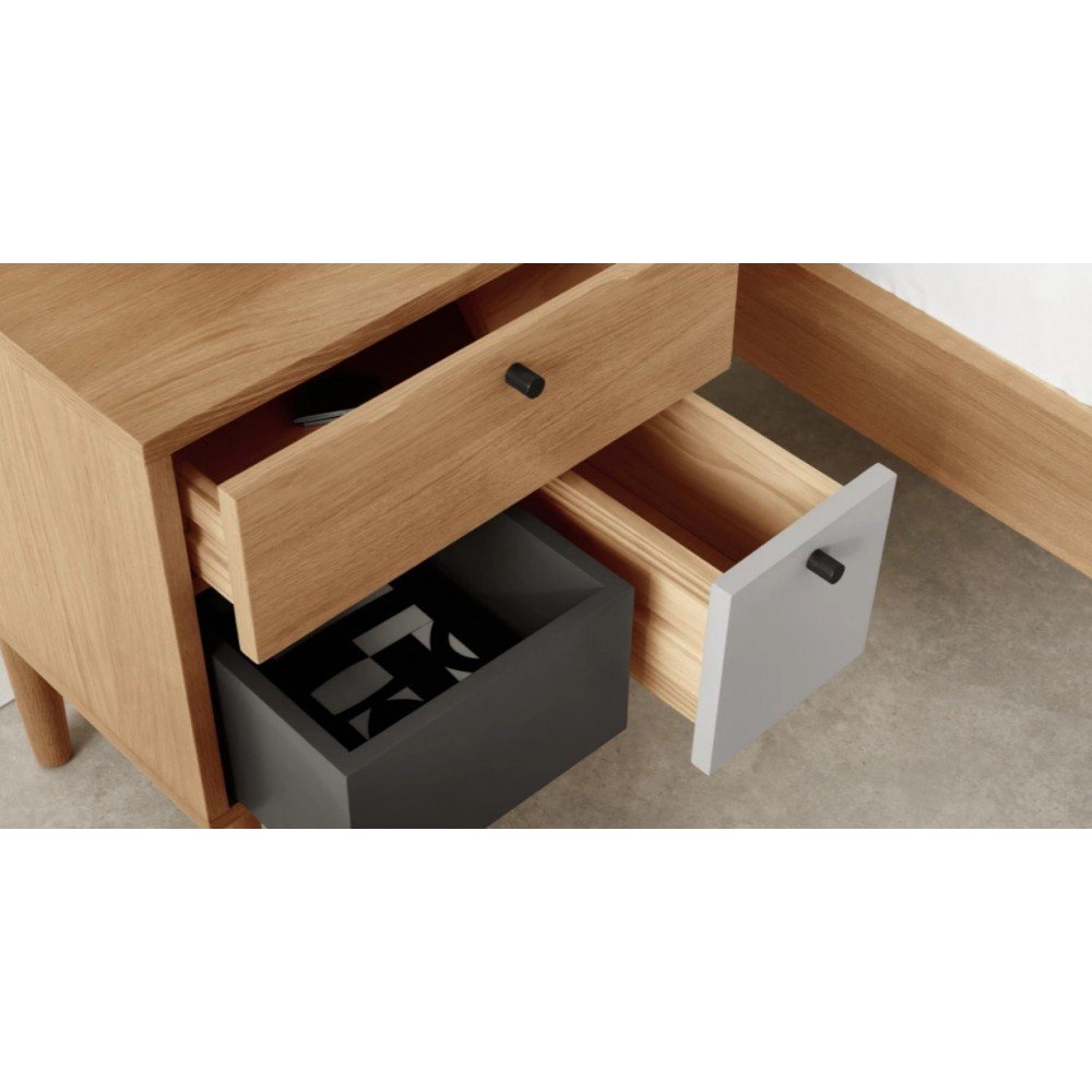 Marlon - Buro madera de encino con 2 cajones 1 modulo