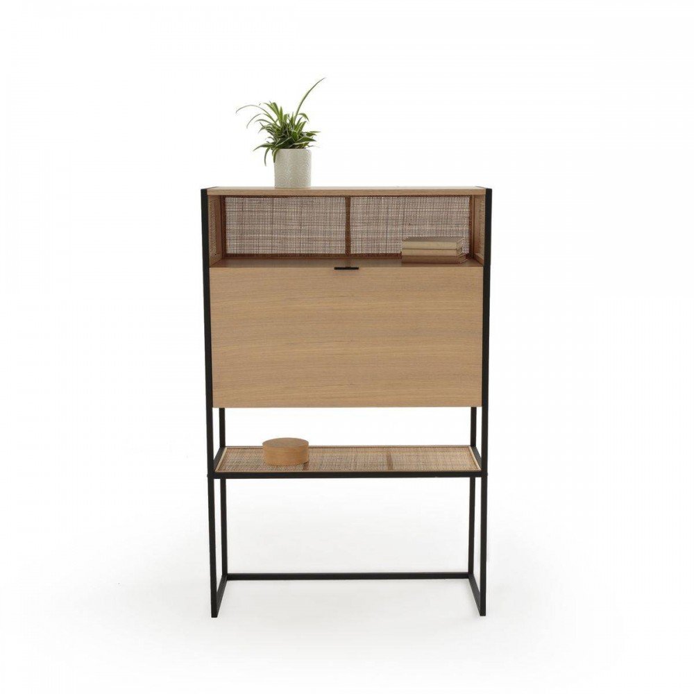 Sultán - Secreter escritorio estilo clásico de mimbre con estructura de ...