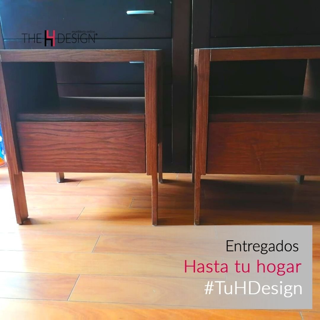 Olson - Buro estilo moderno madera de nogal 1 cajón